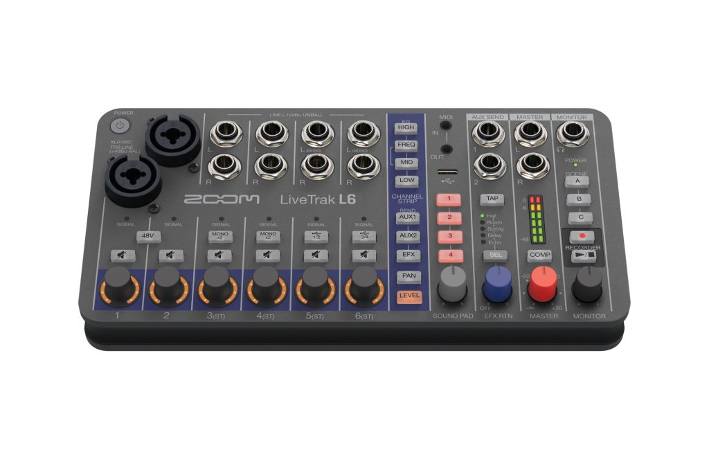ZOOM、デジタルミキサー「LiveTrak L6」を発売〜デュアルAD回路と32bitフロート録音技術を世界初搭載 | VIDEO ...